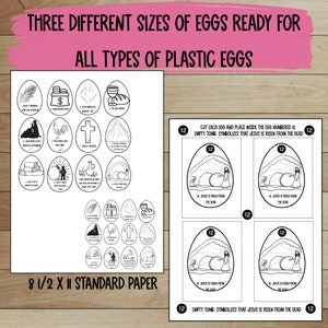 Resurrection Easter Eggs Story Printable Activity Bible Jesus Activity ...