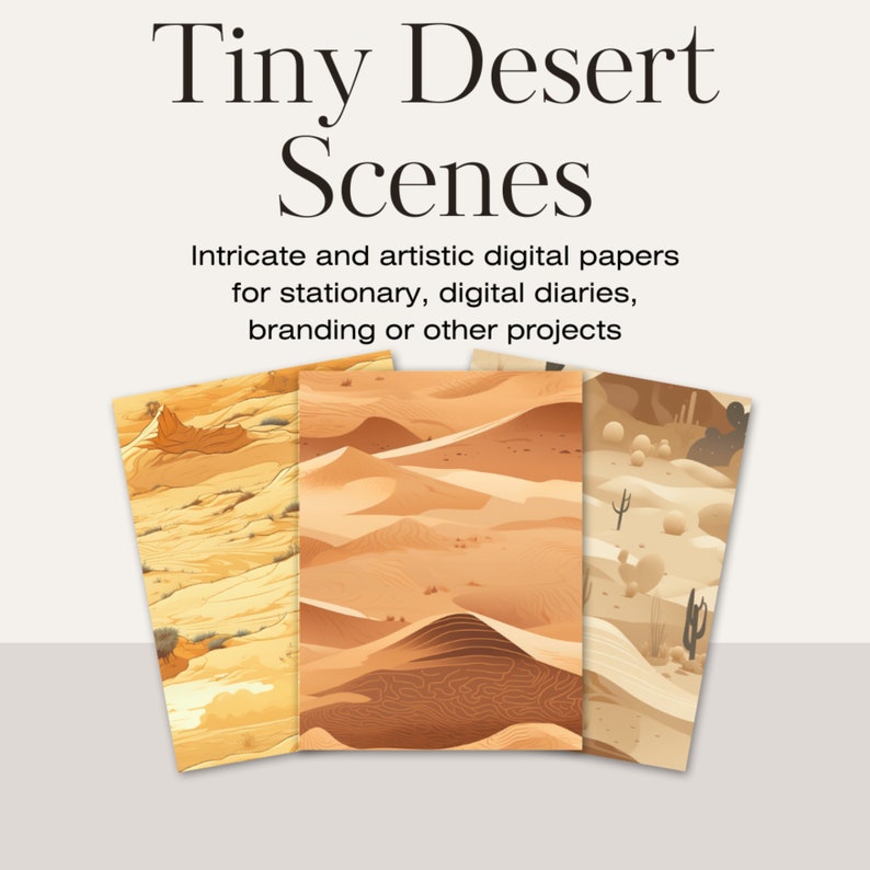 Tiny Desert Scene Digital Paper, Desert Scene BOHO Paper for Scrapbooks ...
