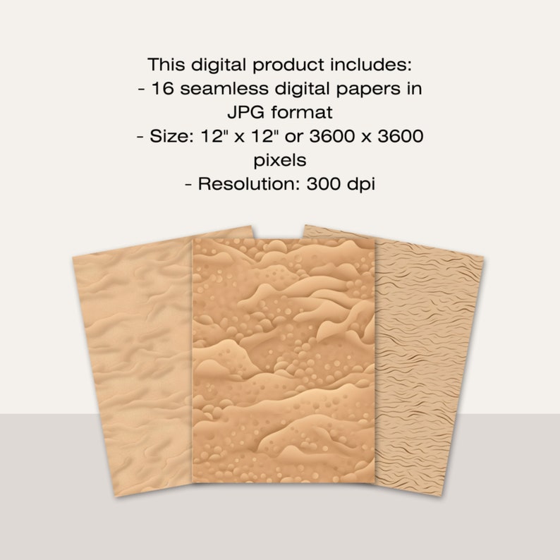 Desert Sand Textures Digital Paper, Beautiful Digital Scenes for ...