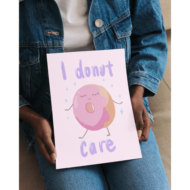 Donut Nursery Art Print, Pink Pastry Pun (PDF A4 Size) - Etsy