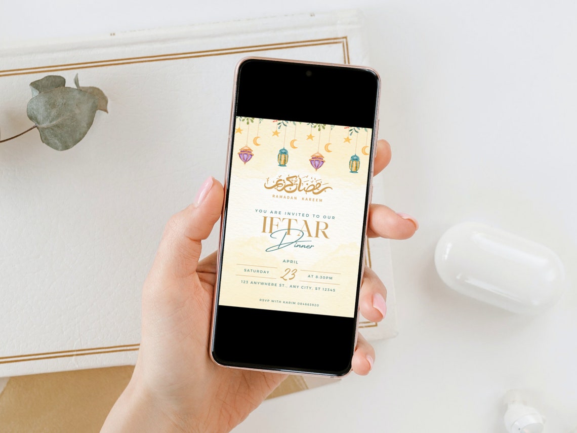Editable Iftar Party Invitation Template, Iftar Dinner Invitation ...