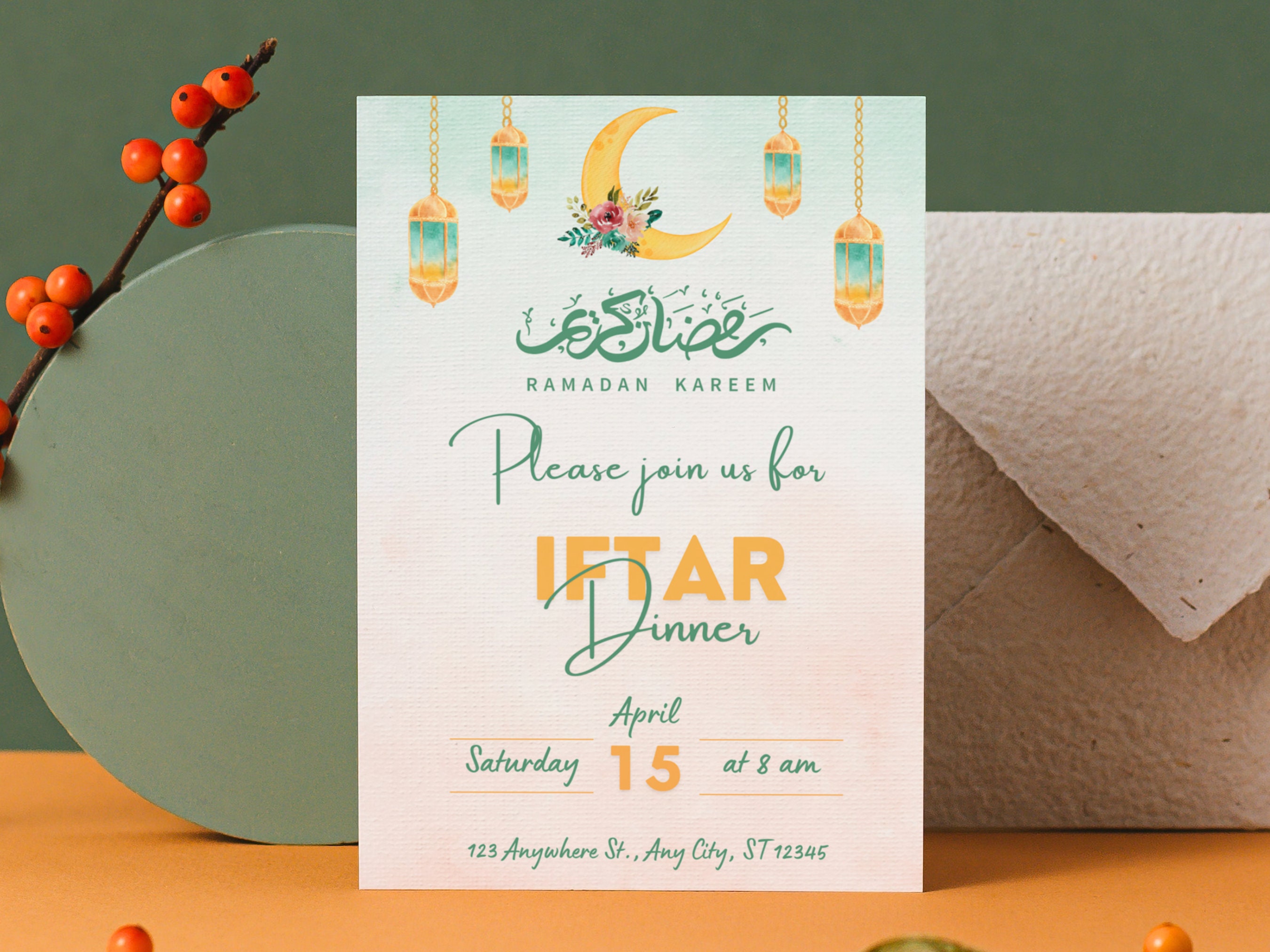 Editable Eid Party Invitation Template, Eid Invite, Iftar Party ...