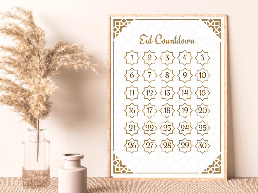 Ramadan Eid Countdown Calendar, Ramadan Countdown Calendar, Advent ...