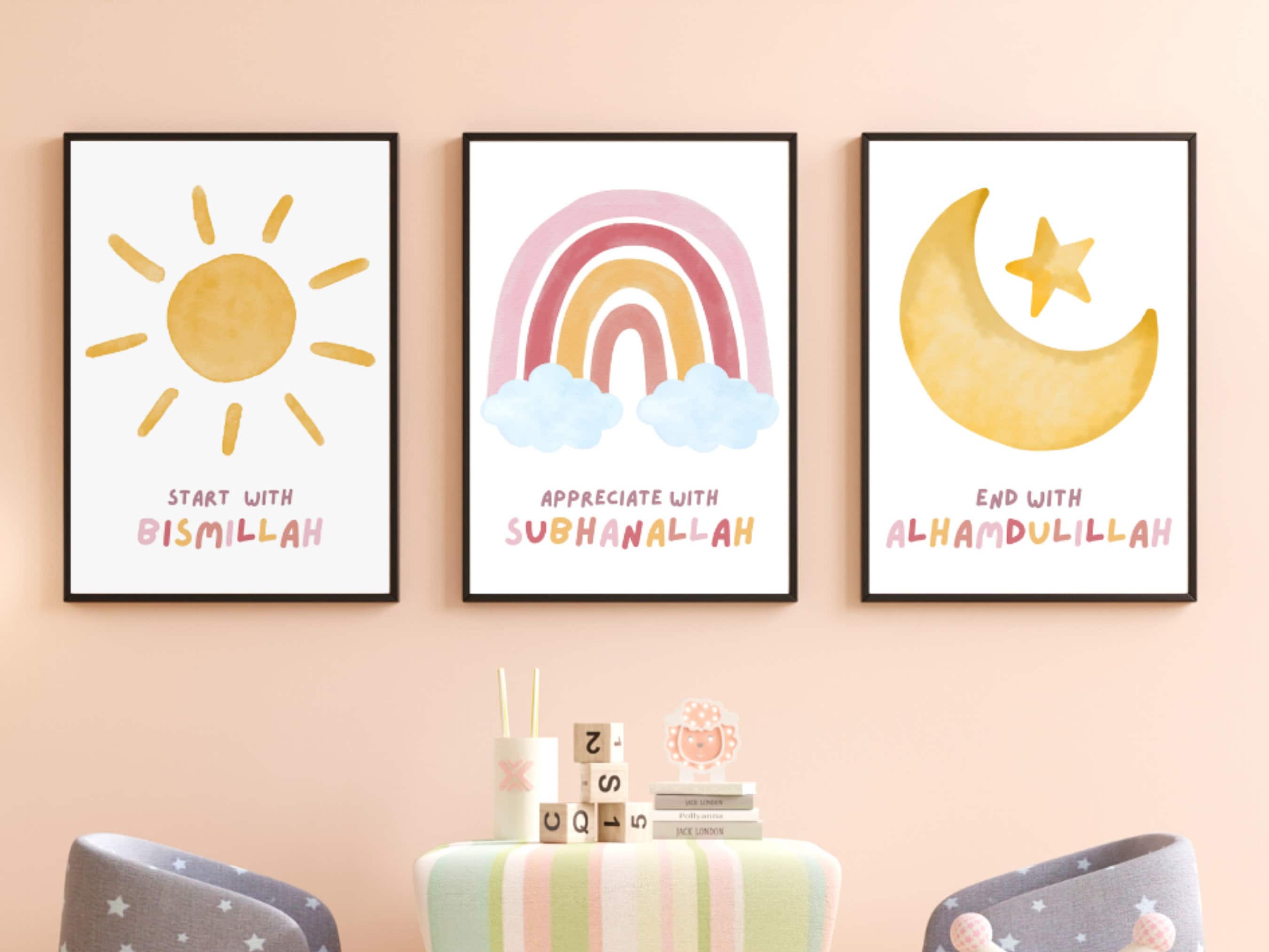 Islamic Nursery Art Prints: Boho Kids Room Decor (digital Download) - Etsy