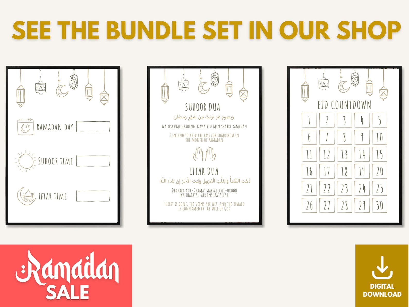 Ramadan Printable Ramadan Time Tracker, Ramadan Iftar Time Ramadan ...