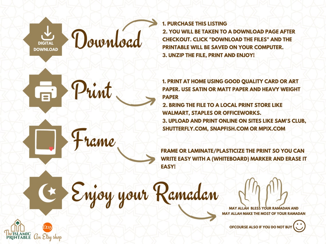 Ramadan Set Printable, Ramadan Dua, Ramadan Fasting Dua, Iftar Suhoor ...