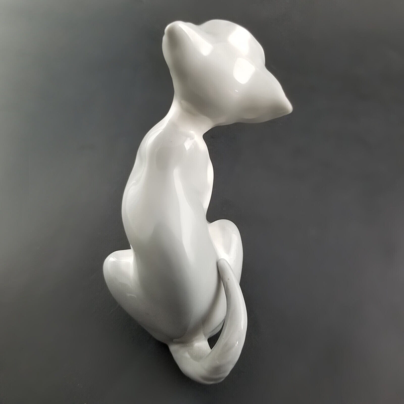 Lladro Cat Kitten Feed Me 5113 Figurine 5.25 Grey White Porcelain 1981 ...