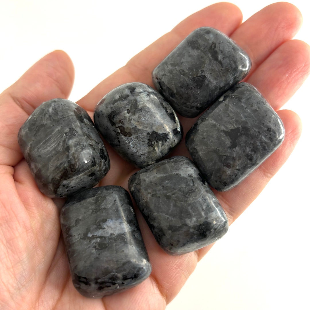 Larvikite Tumbled Crystal, Polished Larvikite Tumble Stone, Multiple ...