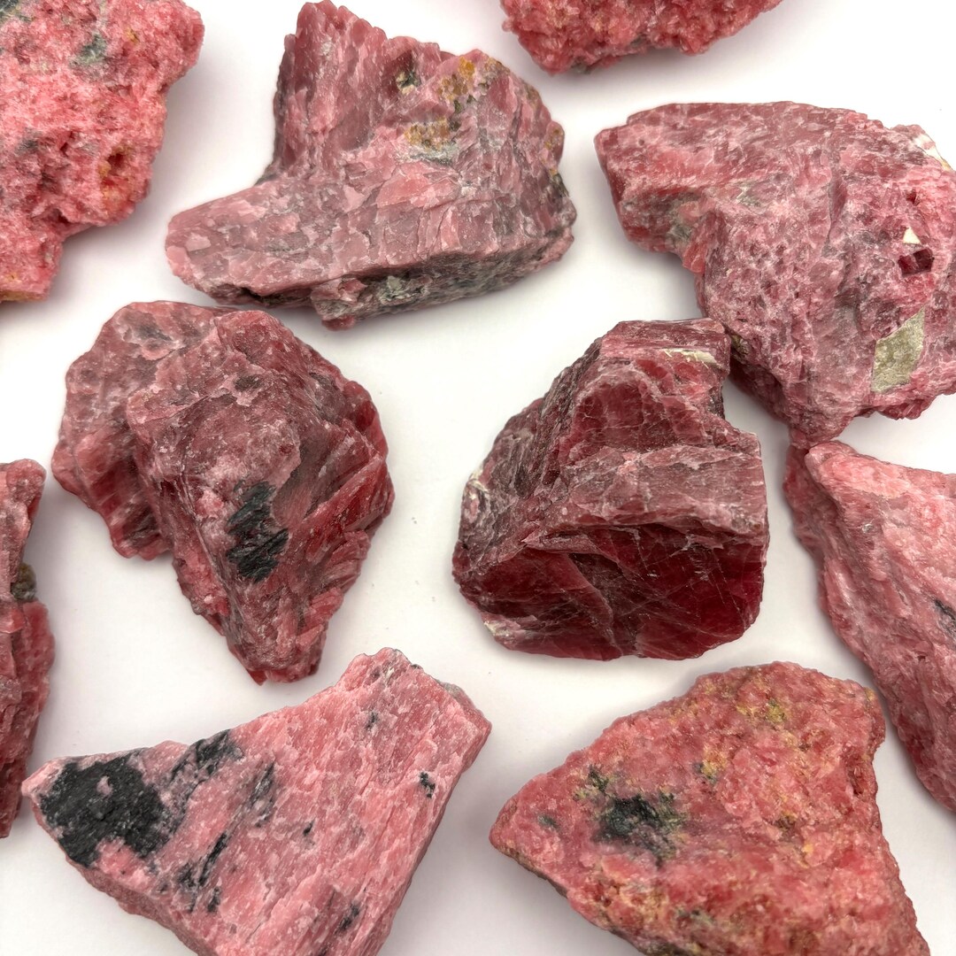 Raw Rhodonite Crystal Specimens From Brazil, Red and Pink Rhodonite ...