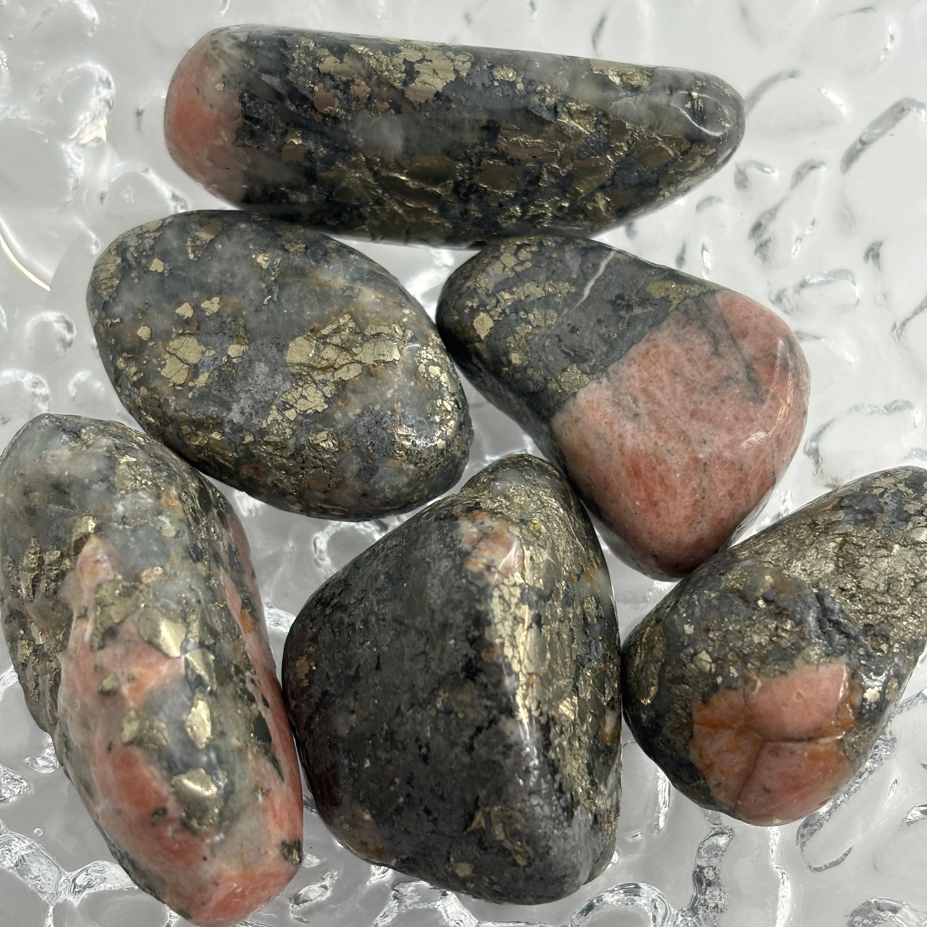 Triplite Wagnerite and Pyrite Tumbled Crystal, Tumbled Pyrite Triplite ...