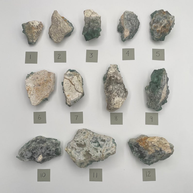 Green Fluorite YOU PICK Cubic Fluorite, UV Reactive Fluorescent Crystal ...