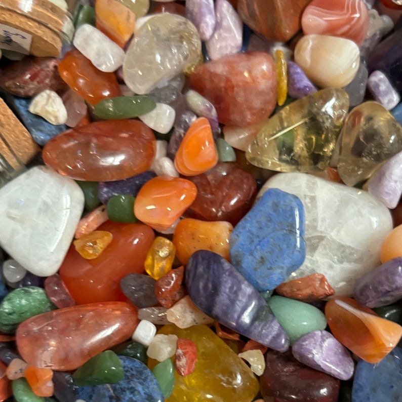 Rainbow Crystal Scoop, Mystery Crystal Confetti, Moonstone, Fire Quartz ...