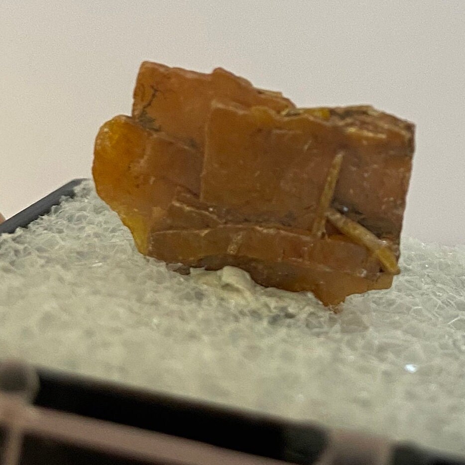 Wulfenite Rare Crystal in Perky Box, Butterscotch Yellow Blade ...