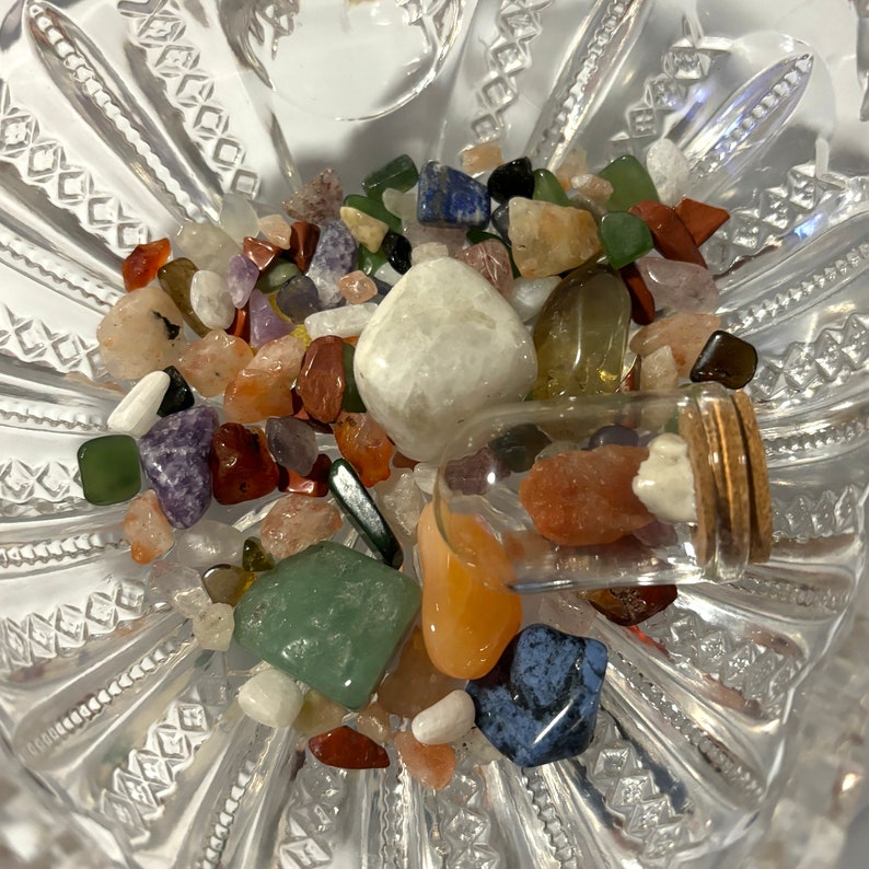 Rainbow Crystal Scoop, Mystery Crystal Confetti, Moonstone, Fire Quartz ...