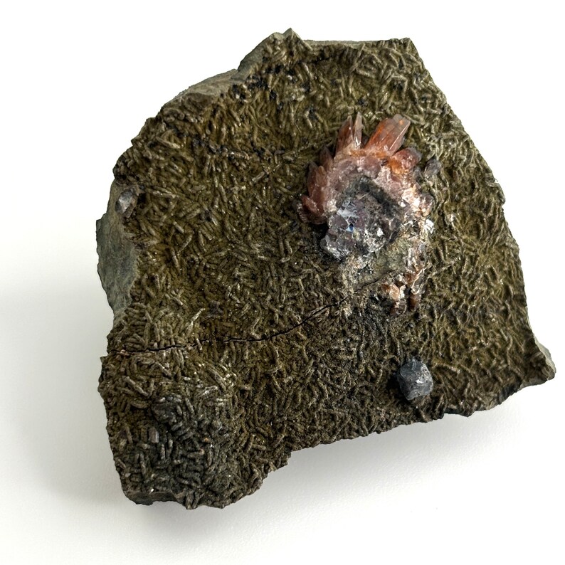 Inesite Crystal on Matrix, Rare Red Inesite Mineral Specimen - Etsy