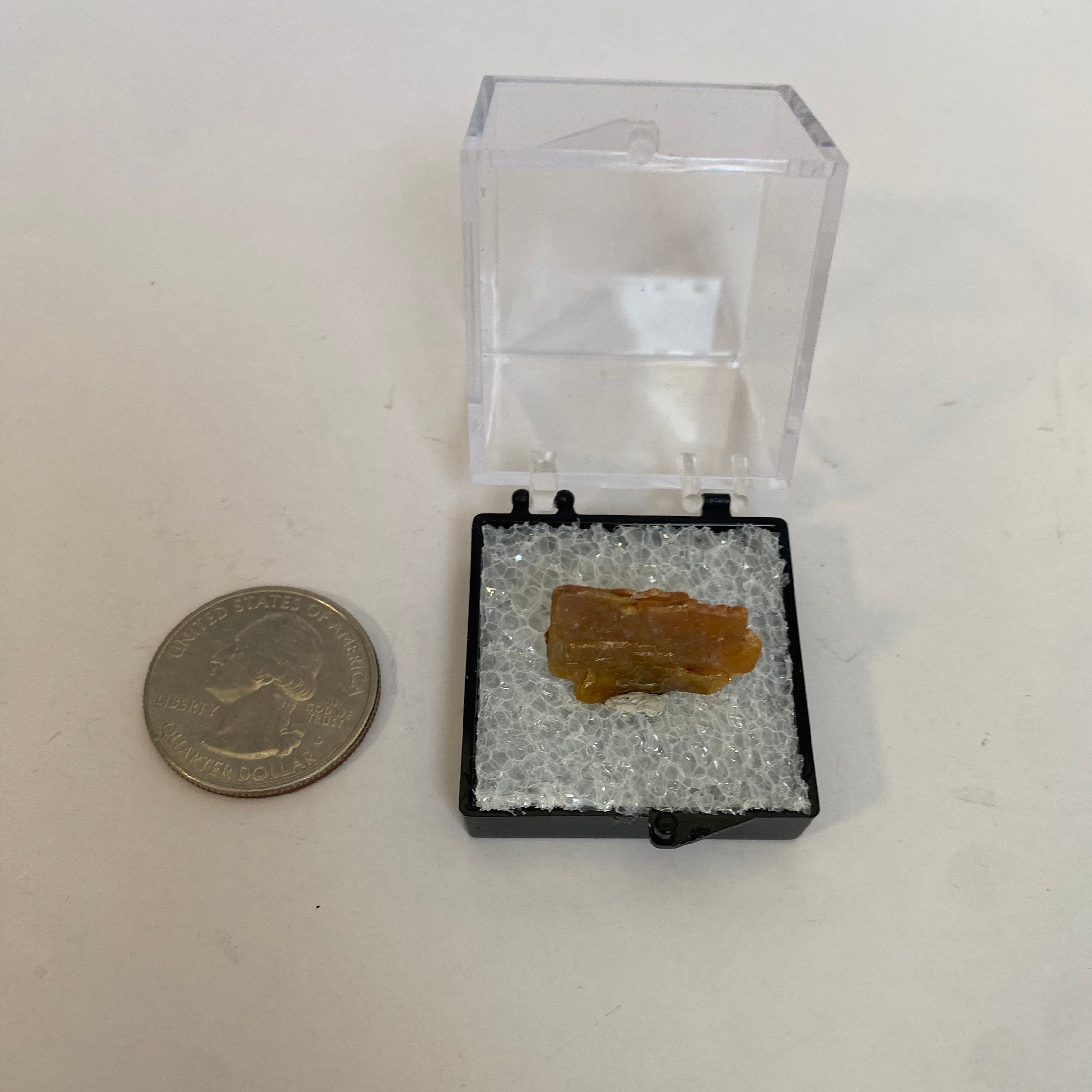 Wulfenite Rare Crystal in Perky Box, Butterscotch Yellow Blade ...