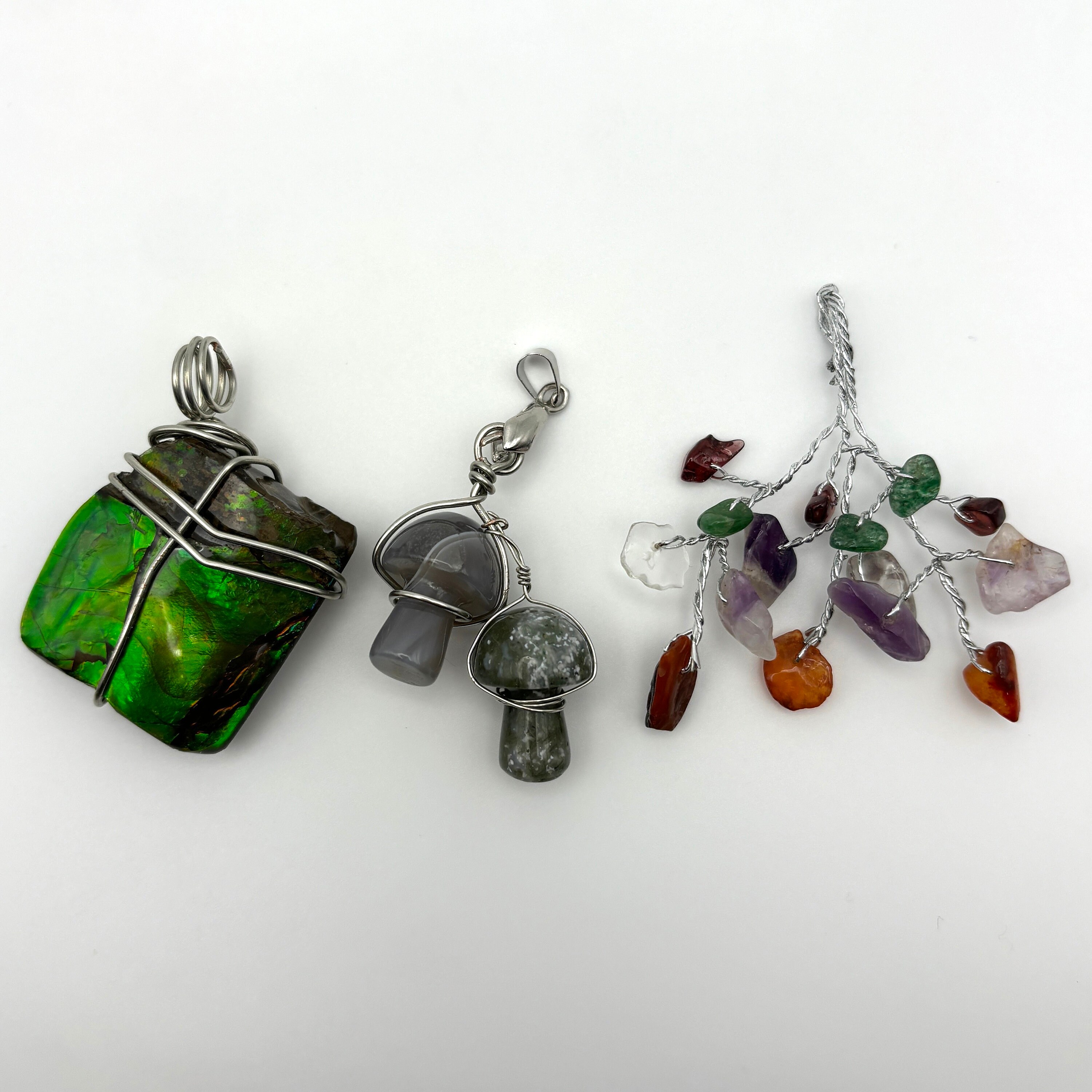 Spring Crystal Pendant Collection, Handmade OOAK Jewelry, Garden Quartz ...