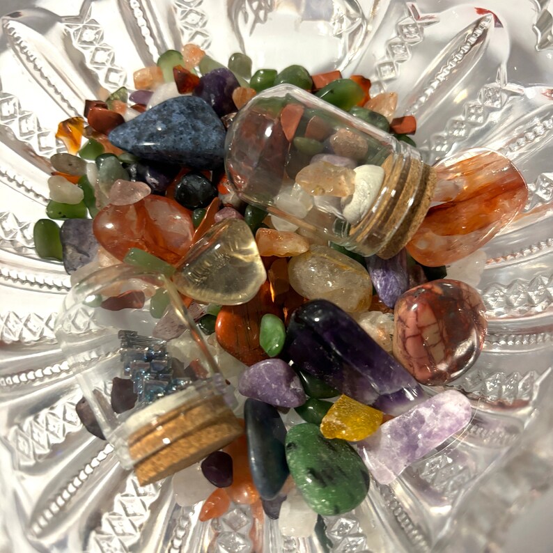 Rainbow Crystal Scoop, Mystery Crystal Confetti, Moonstone, Fire Quartz ...