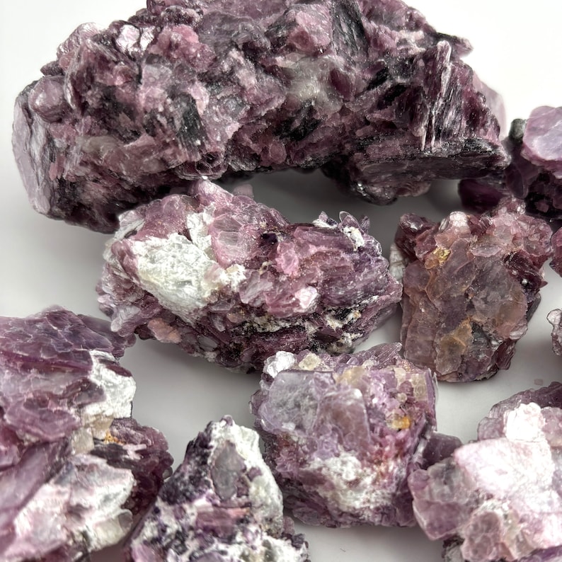 Raw Lepidolite Crystal, Lavender Lepidolite Mica Purple Crystals in Multiple Sizes - Etsy