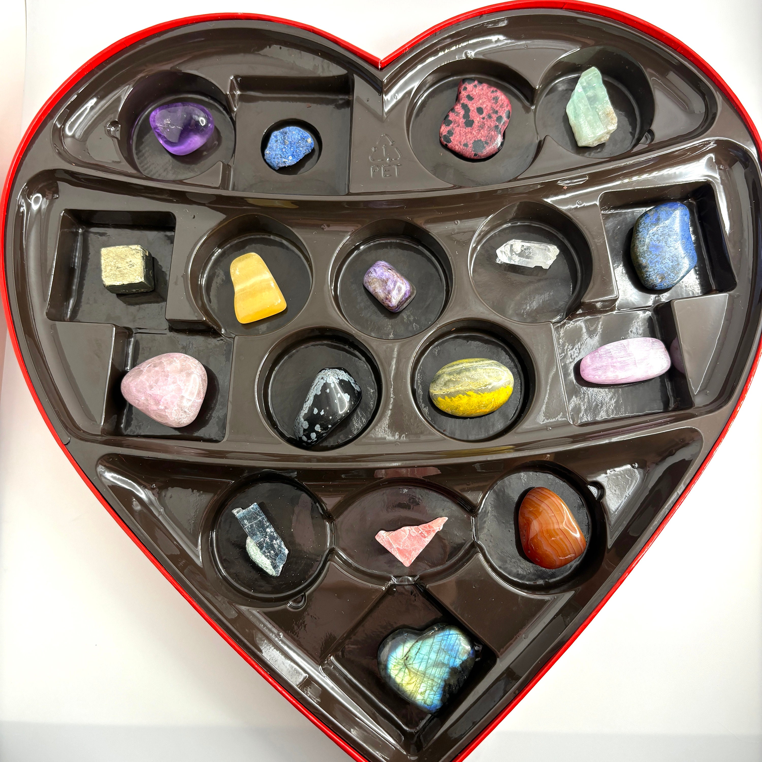 Crystal Heart Box With Pendant, OOAK Crystal Chocolate Box, Emerald ...