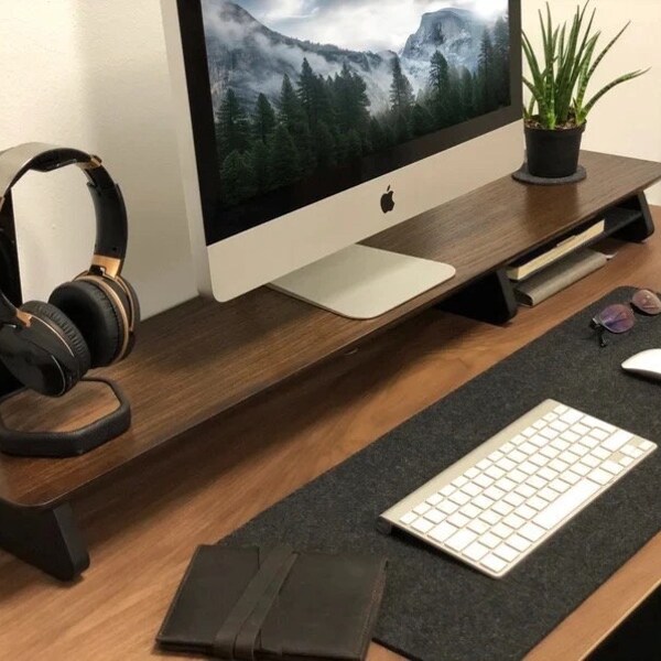 Walnut Monitor Stand - Etsy