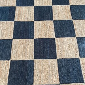 Solid Jute Rug Custom Size Jute Rug Area Rug, Checker Mat, Jute Braided ...