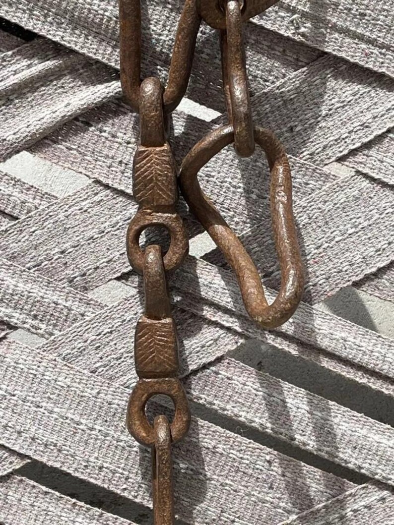Antique Shackle Horse Leg Iron Chain Hand Forged Vintage Animal Ankle ...