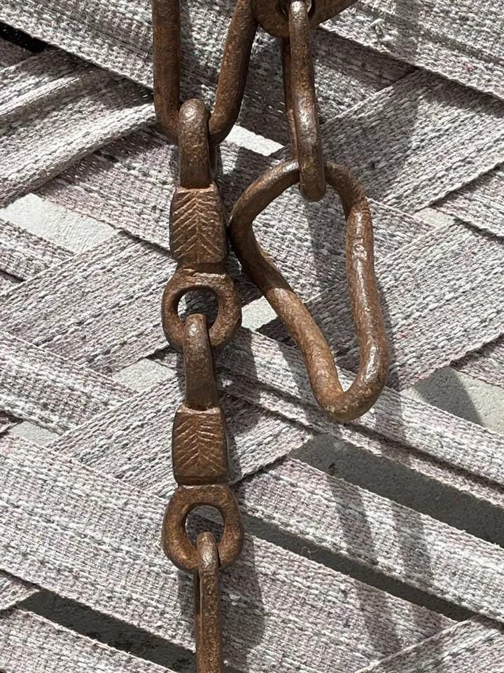 Antique Shackle Horse Leg Iron Chain Hand Forged Vintage Animal Ankle ...