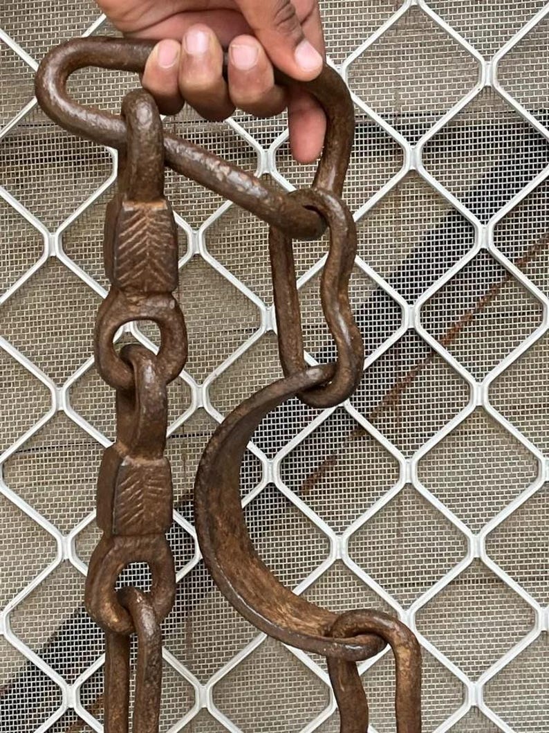 Antique Shackle Horse Leg Iron Chain Hand Forged Vintage Animal Ankle ...