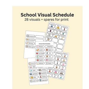 Printable School Schedule Visuals: Communication Cards (PDF) - Etsy