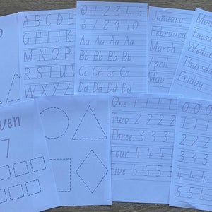 30+ Handwriting Worksheets / Alphabet Letters / Numbers / Shapes ...