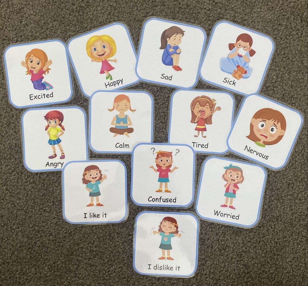 Emotion/ Feeling Communication Cards Digital Print - Etsy
