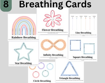 Deep Breathing Flashcards for Kids | Nature Themed | Teach Deep ...