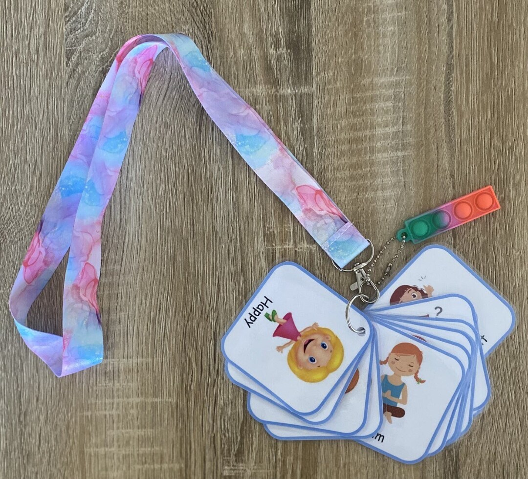 Emotions and Feelings Communication Cards on Lanyard With - Etsy