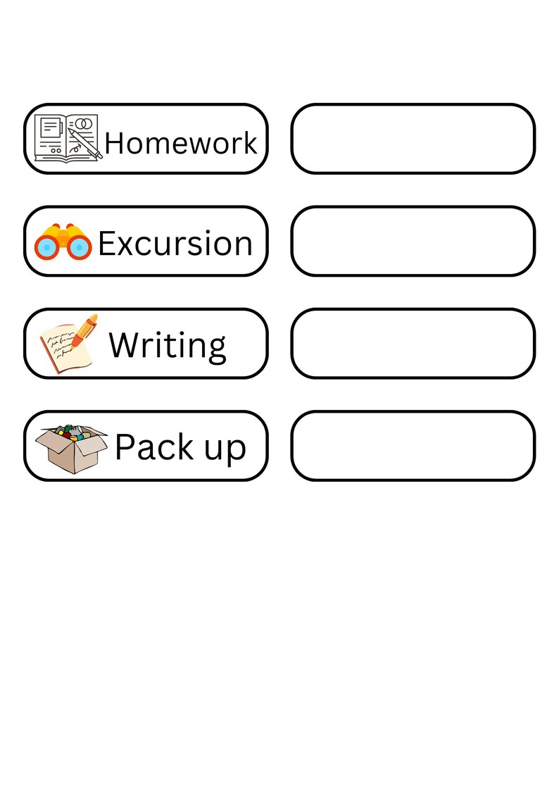 Printable School Schedule Visuals: Communication Cards (PDF) - Etsy