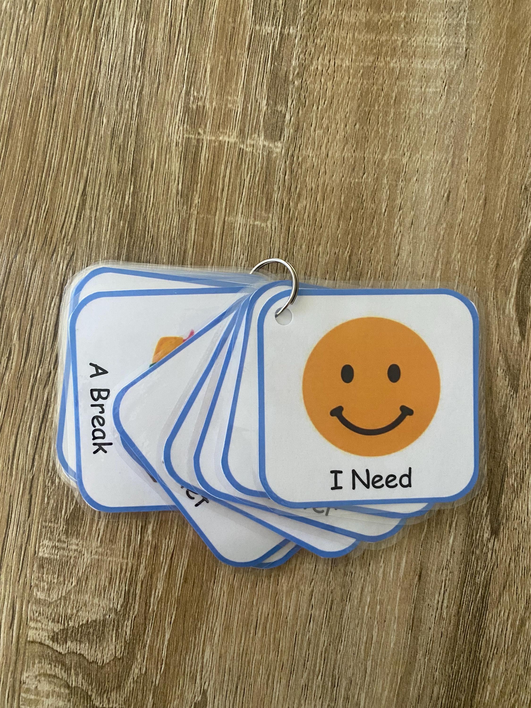 Basic Needs Communication Cards on Lanyard With Sensory Fidget - Etsy ...