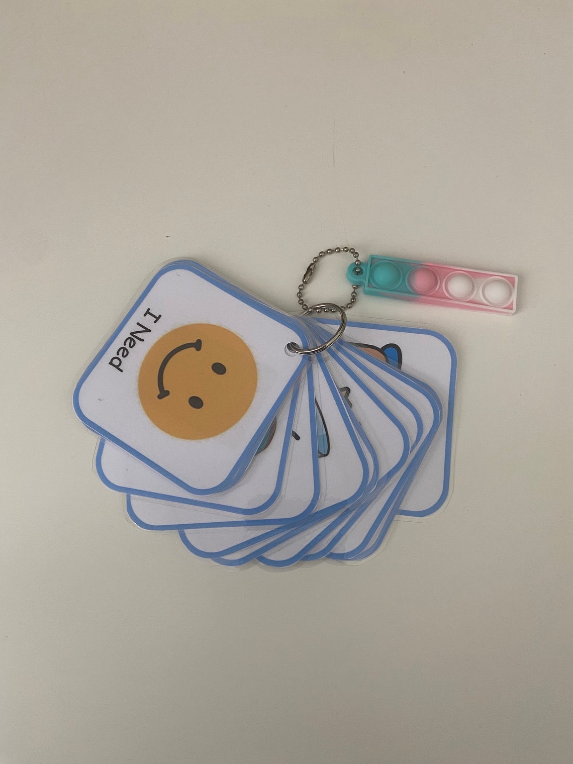 Basic Needs Communication Cards on Lanyard With Sensory Fidget - Etsy ...