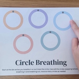 Mindfulness Breathing Cards for Kids - Tracing Breathing Activity Cards ...