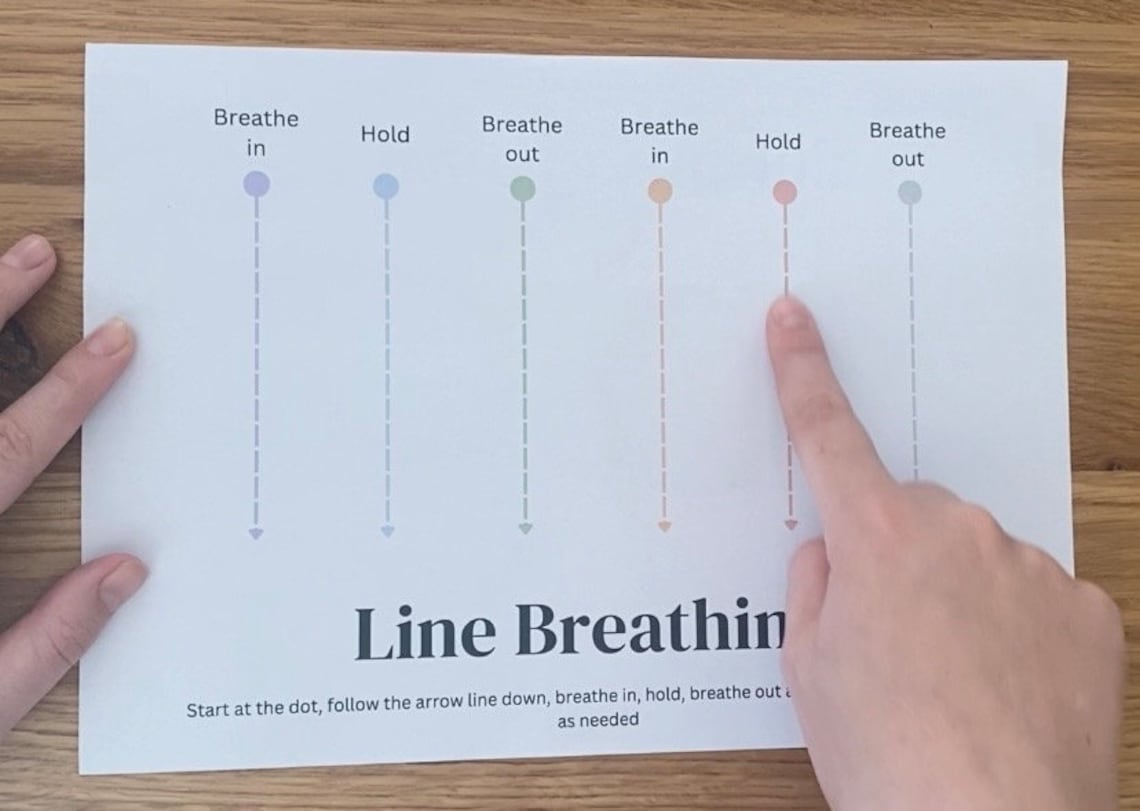 Mindfulness Breathing Cards for Kids Tracing Breathing Activity Cards ...