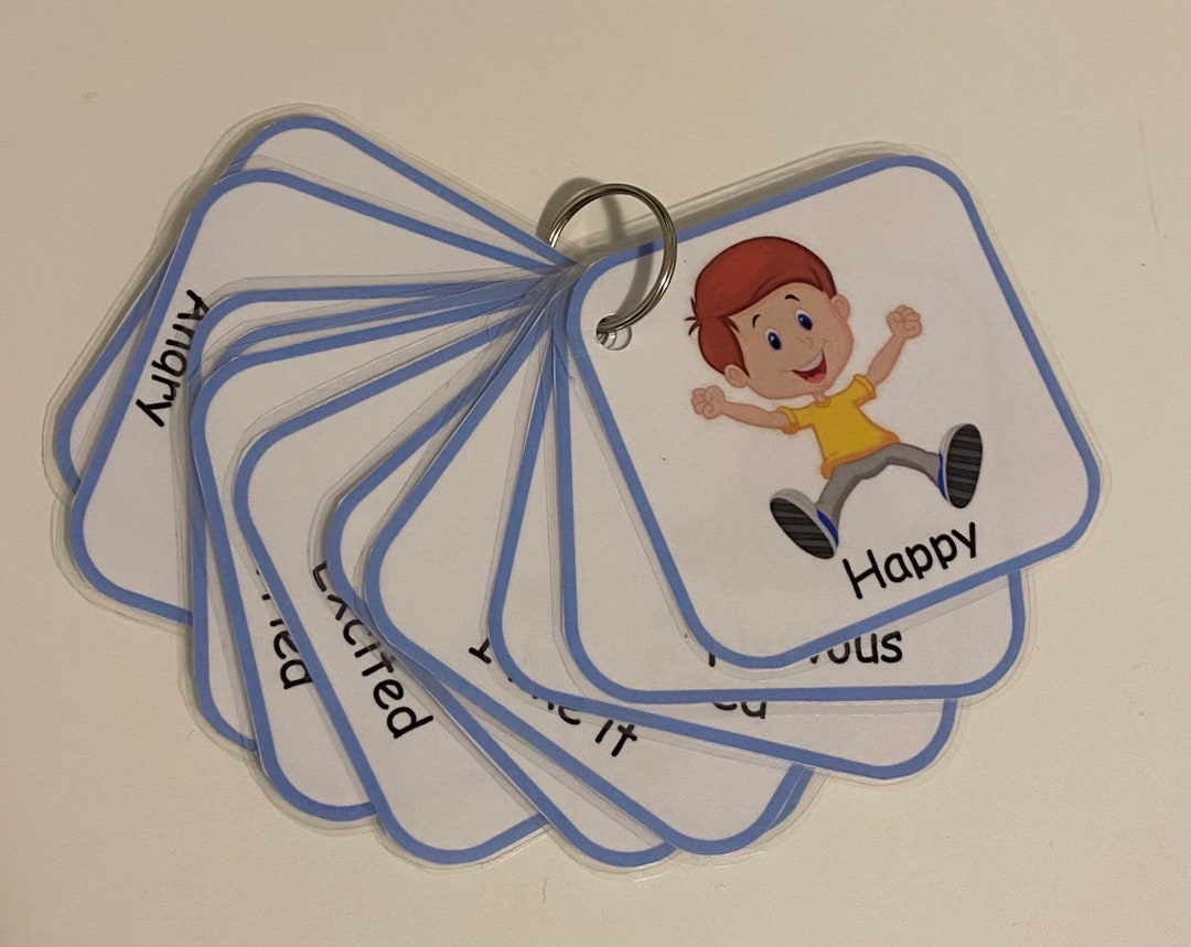 Emotions and Feelings Communication Cards Keyring - Etsy