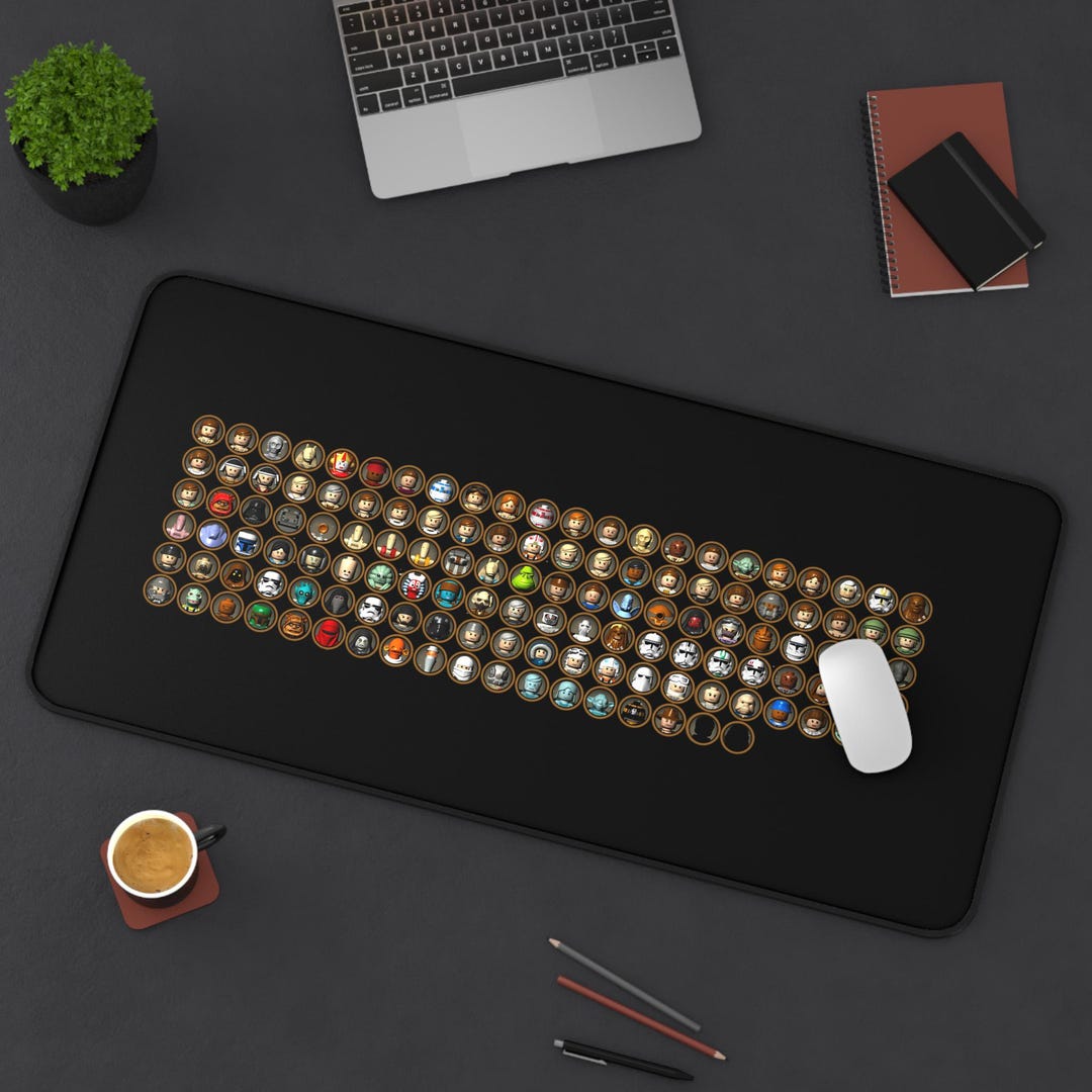 Lego Star Wars Character Icons Desk Mat Gaming Mousepad - Etsy
