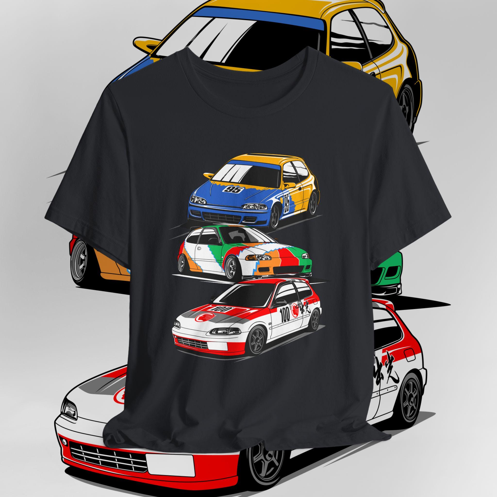 90s Vintage Honda Civic Racing Car Shirts Unisex Jersey Short Sleeve ...