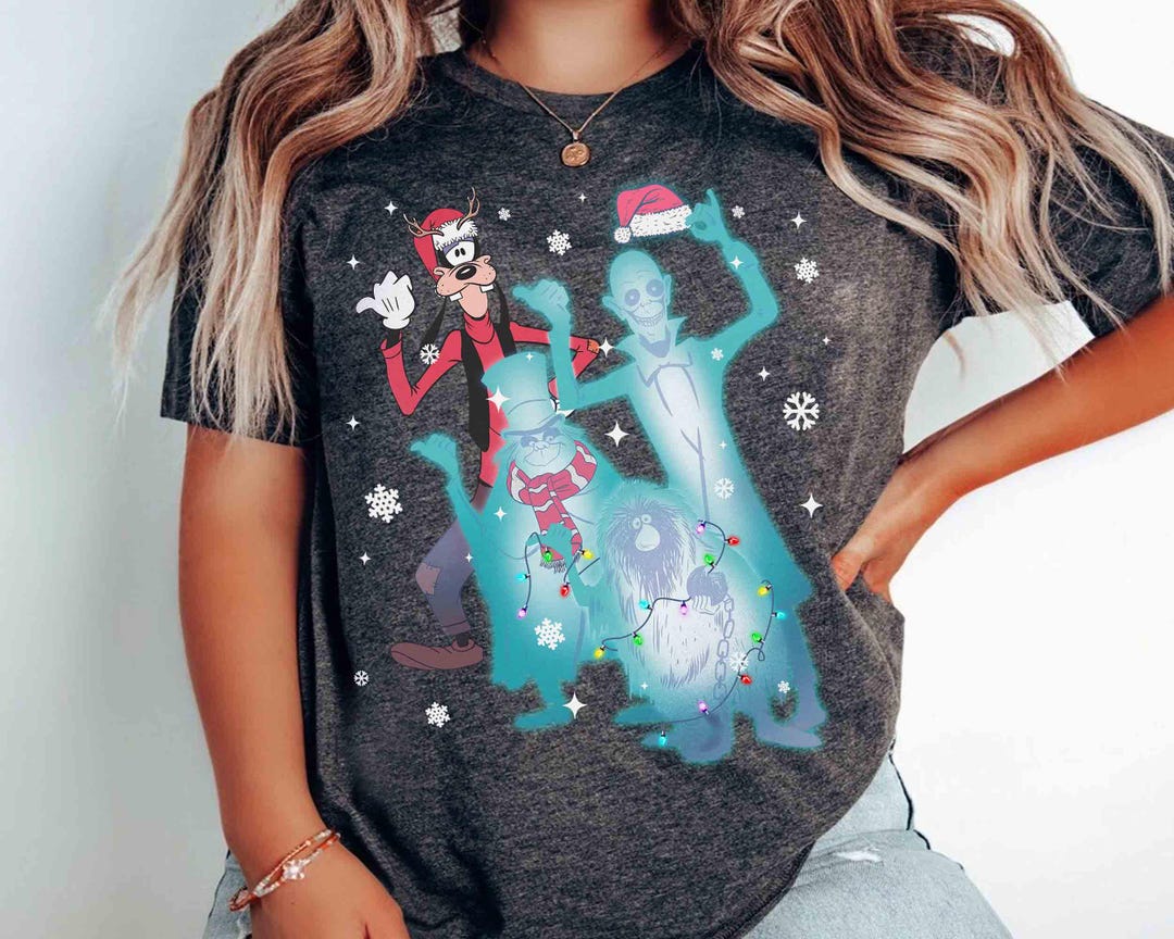 Funny Santa Goofy and Hitchhiking Ghost the Haunted Mansion Christmas ...