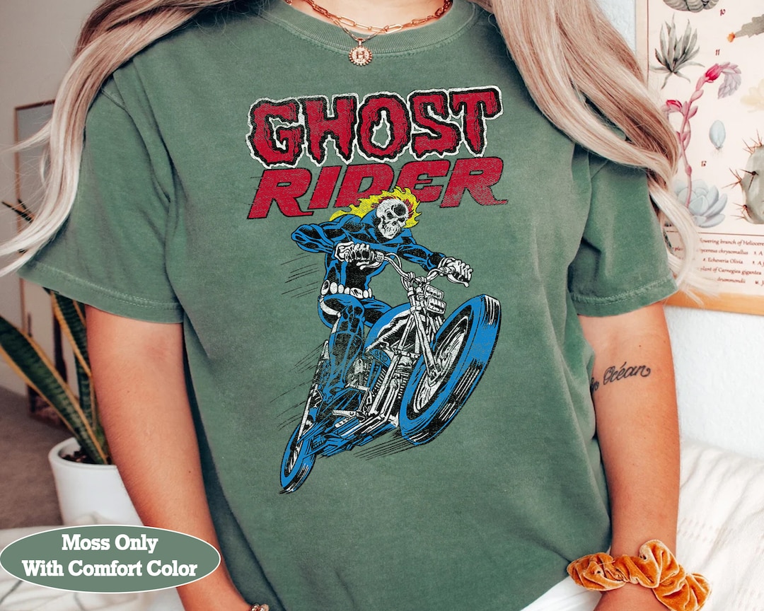 Marvel Ghost Rider Vintage Motorcycle Comic Icon Shirt, MCU Fans Marvel ...