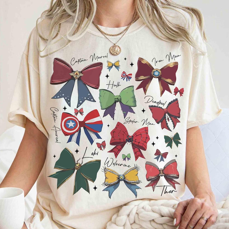 Superhero Shirt With Bows - Etsy