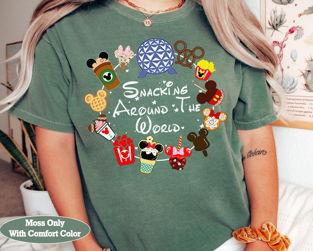 Disney Epcot Center Mickey Snacking Around the World Shirt, WDW Magic ...