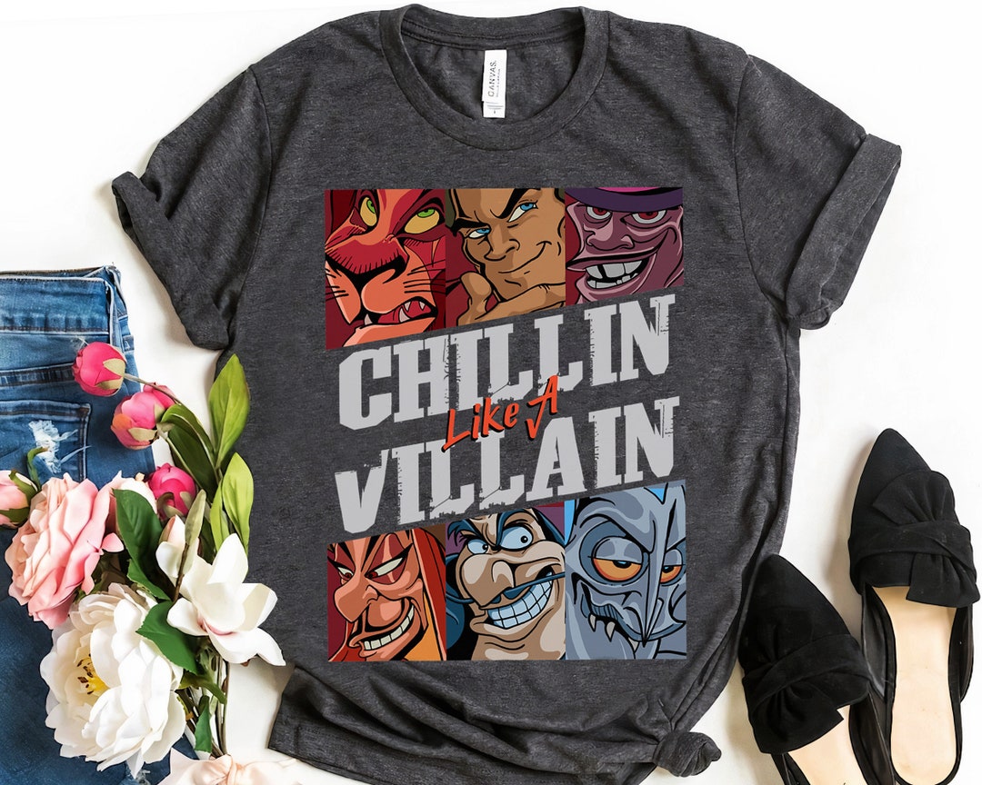 Disney Villains Chillin' Like A Villain Group Portrait Shirt, Hades ...