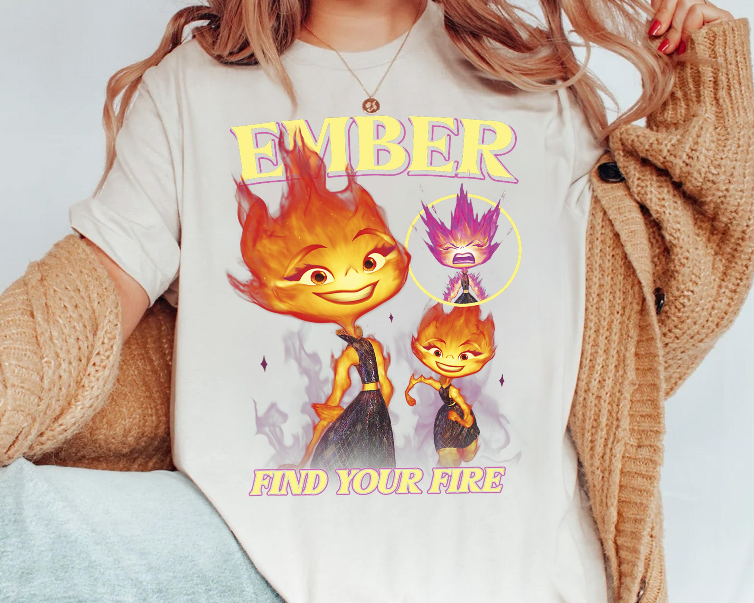 Disney Pixar Elemental Find Your Fire Ember Portrait T-shirt - Etsy