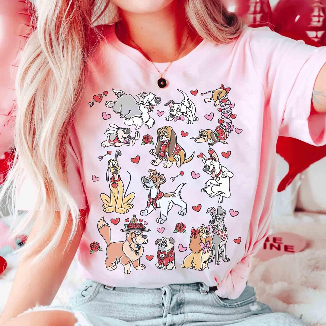Disney Dog Shirt, Pluto Slinky Lady and the Tramp 101 Dalmatians Dog ...