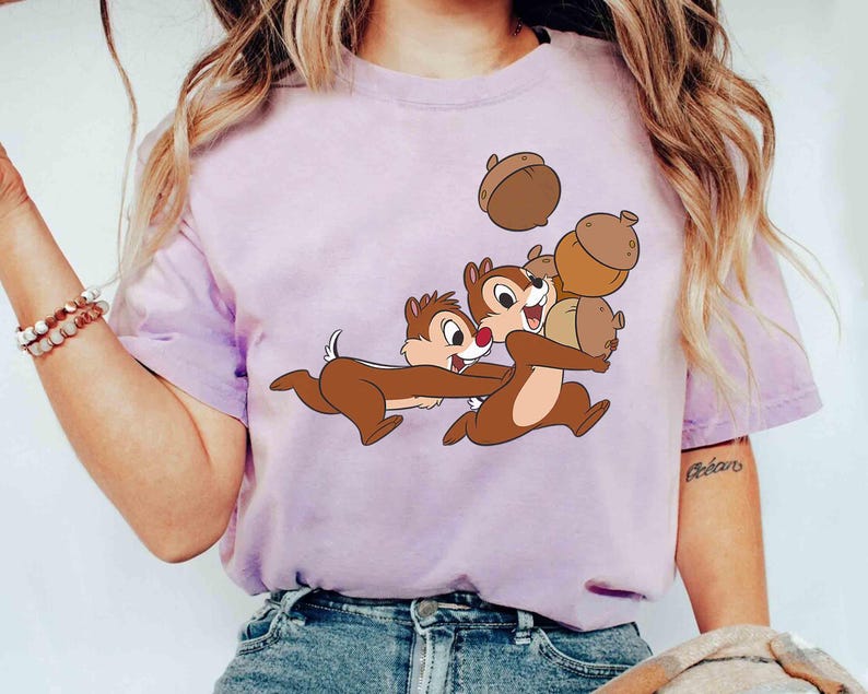 Cute Disney Chip ‘n Dale Chipmunks Acorn Run Shirt, WDW Magic Kingdom ...